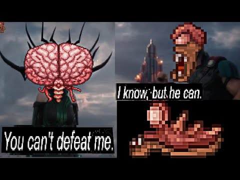 Terraria MANY Face Monsters and Derplings Vs Brain of Cthluhu ...