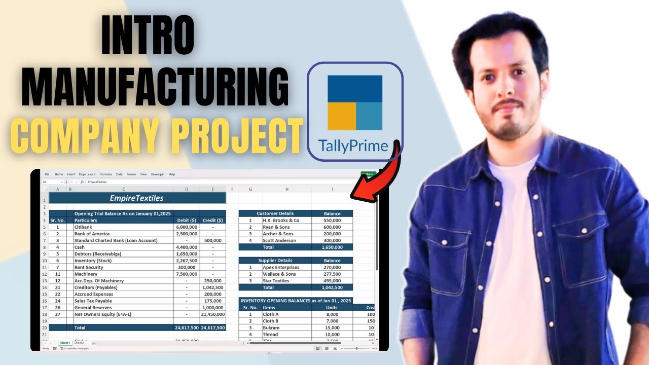 Introduction to Manufacturing Company Project in Tally Prime - YouTube