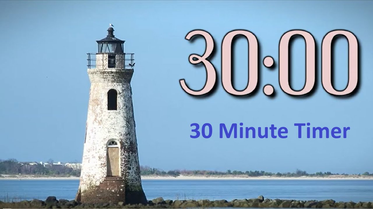 30 Minute Timer | ⏰ Bell Alert | Sound of Waves | No Music | Study Aid ...