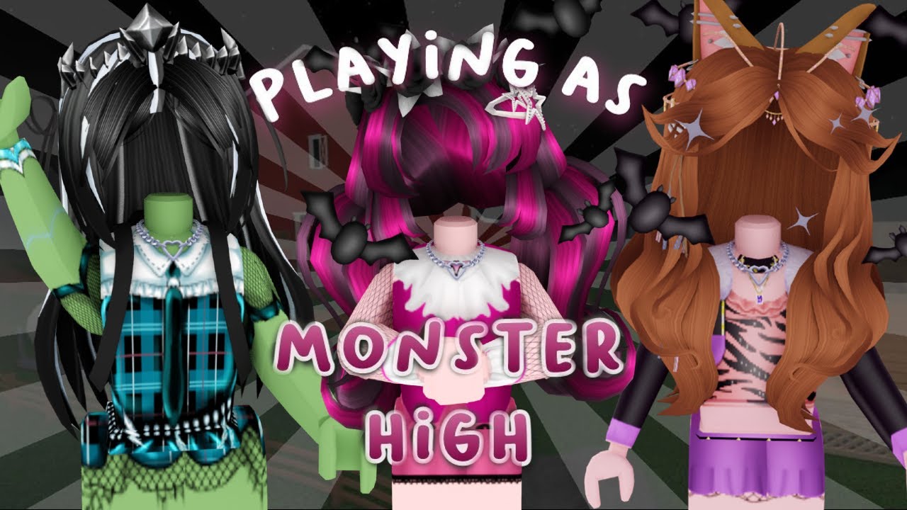 Playing MM2 as MONSTER HIGH || Montage 🦇💜🐺💕🧟‍♀️🪦🌩️ - YouTube