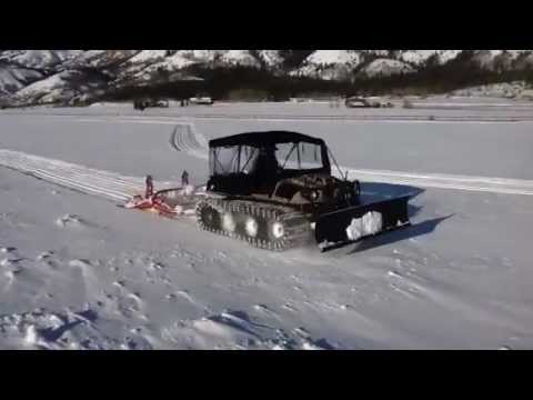 Alpine, Wyoming: Cross Country Ski Groomer, Argo pulling a Tidd Tech ...