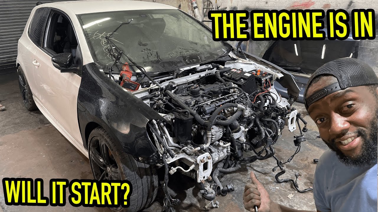 Rebuilding A Wrecked MK6 VW Golf R From Copart - FIXING & FITTING THE ...