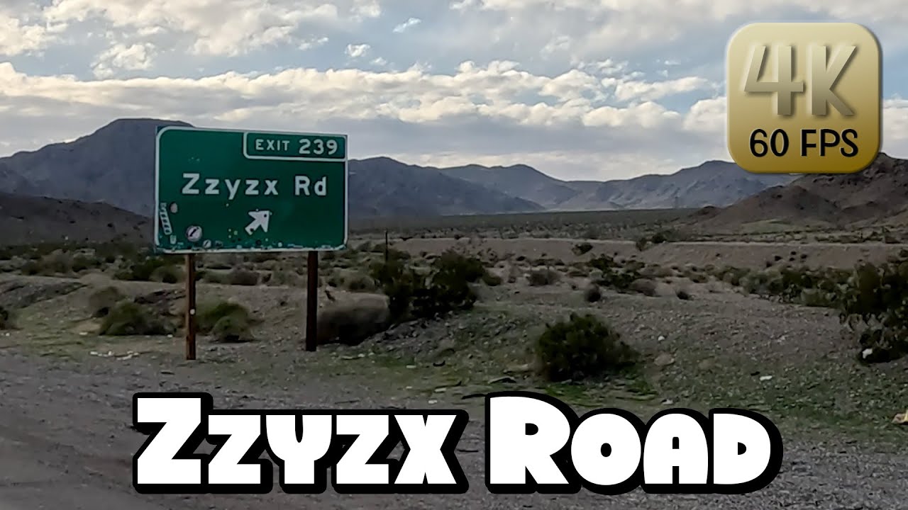 Driving World-Famous Zzyzx Road, California in 4k Video - YouTube