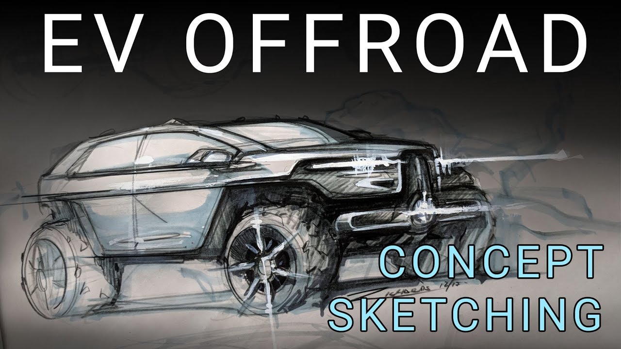 Car Design SPEED SKETCHING - EV Electric Off-Road Concept - YouTube