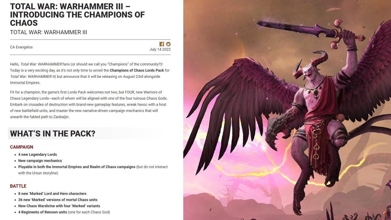 NEWS - AZAZEL Mechanics, Warriors of Chaos Rework, & More - Immortal ...