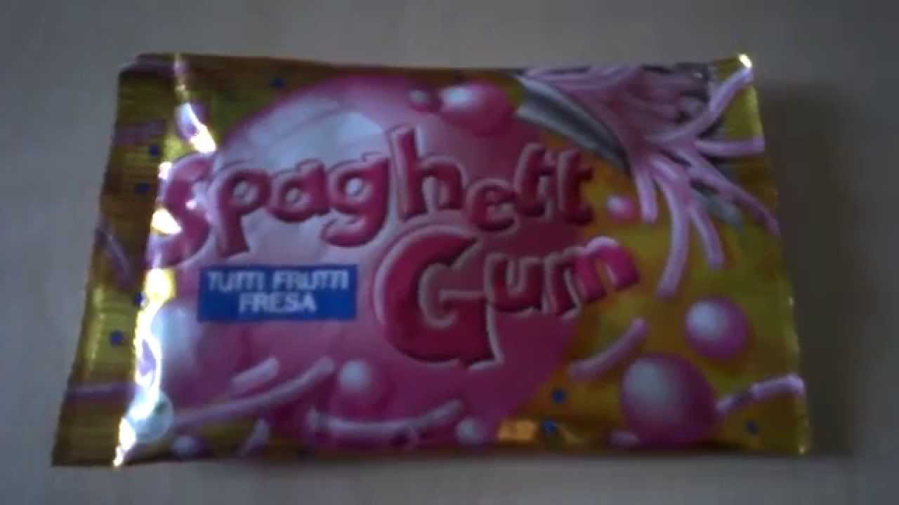 Spaghetti Bubble Gum ASMR Unboxing Lutti Spaghett Gummy Candy ASMR ...