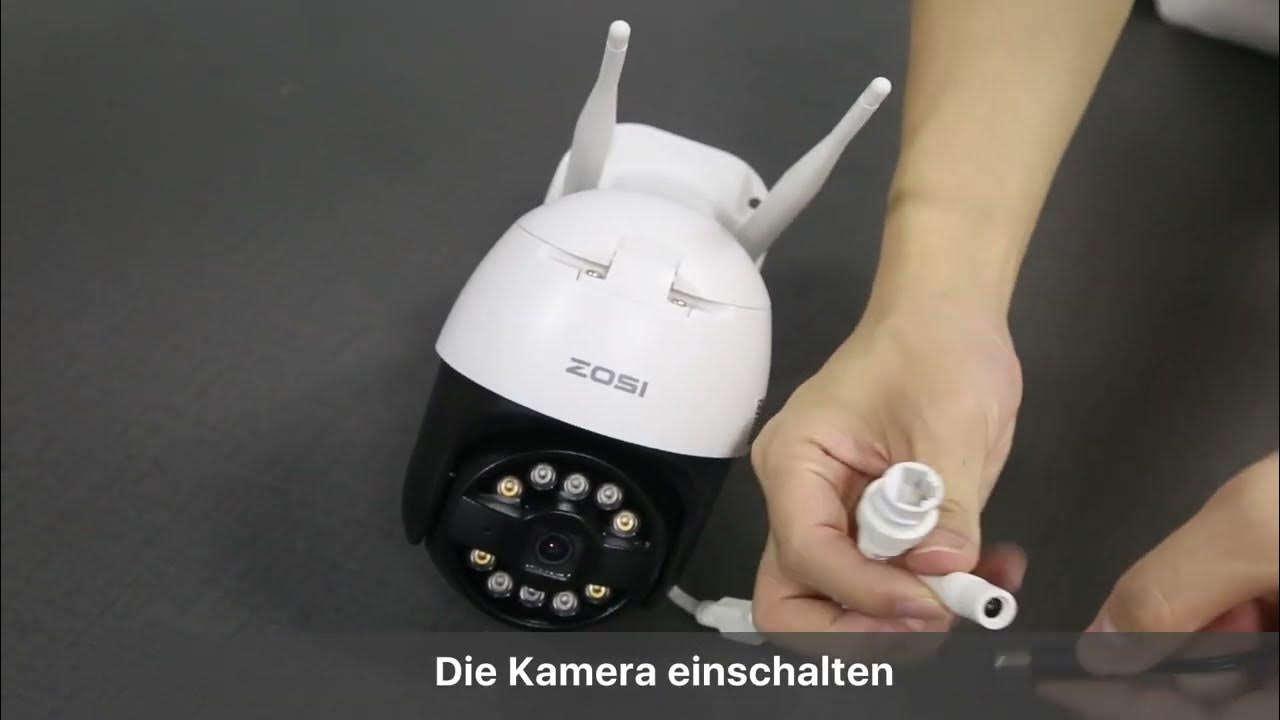 ZOSI C296 5MP Überwachungskamera Aussen WLAN, 355°/140° Schwenkbar, Automatisch Verfolgung - YouTube