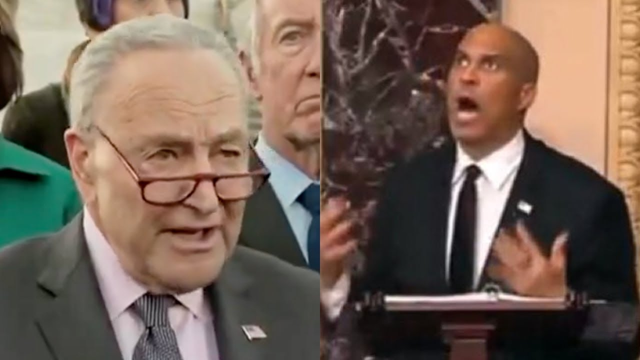 Chuck Schumer PRAISES Cory Booker For YELLING On The Senate Floor - YouTube