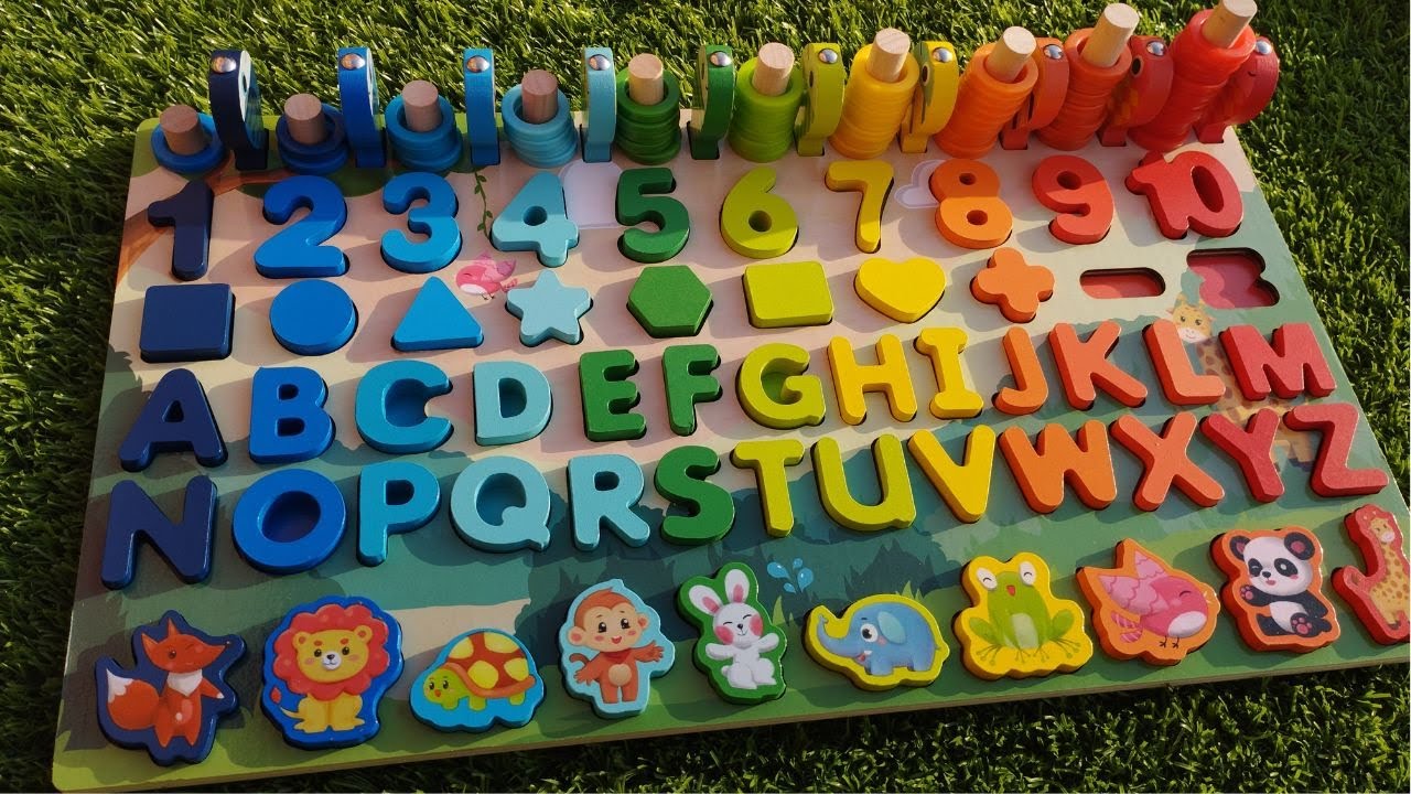 123 toys, number puzzle game, Find the Missing shapes and number with a ...