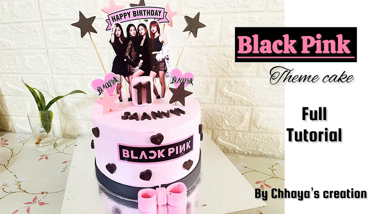 Black Pink Themed Cake | How to make BLACK PINK Cake | Chhaya’s ...