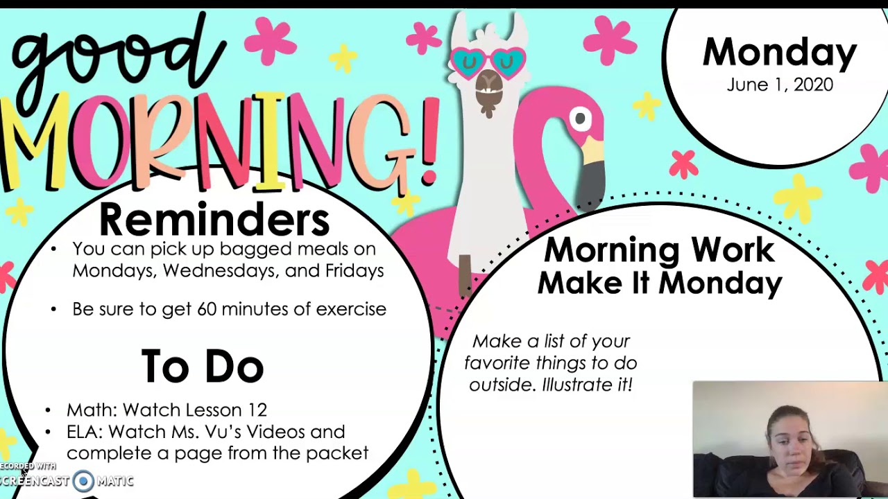 Morning Message for Monday, June 1st 2020. - YouTube