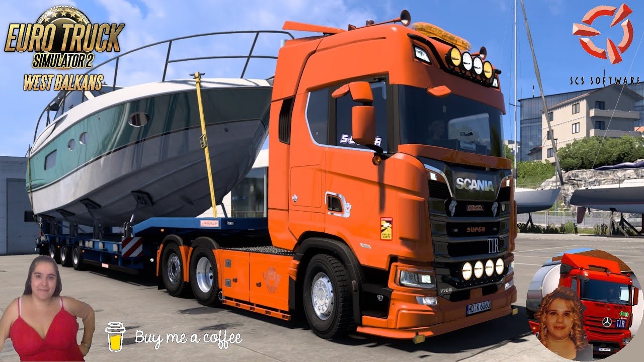 Euro Truck Simulator 2(1.49) Yacht Delivery to Split Croazia Scania ...