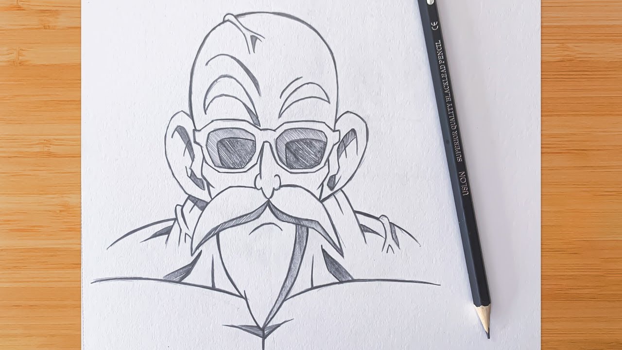 ️ How to Draw MASTER ROSHI Step by Step with Pencil 🐢 - YouTube