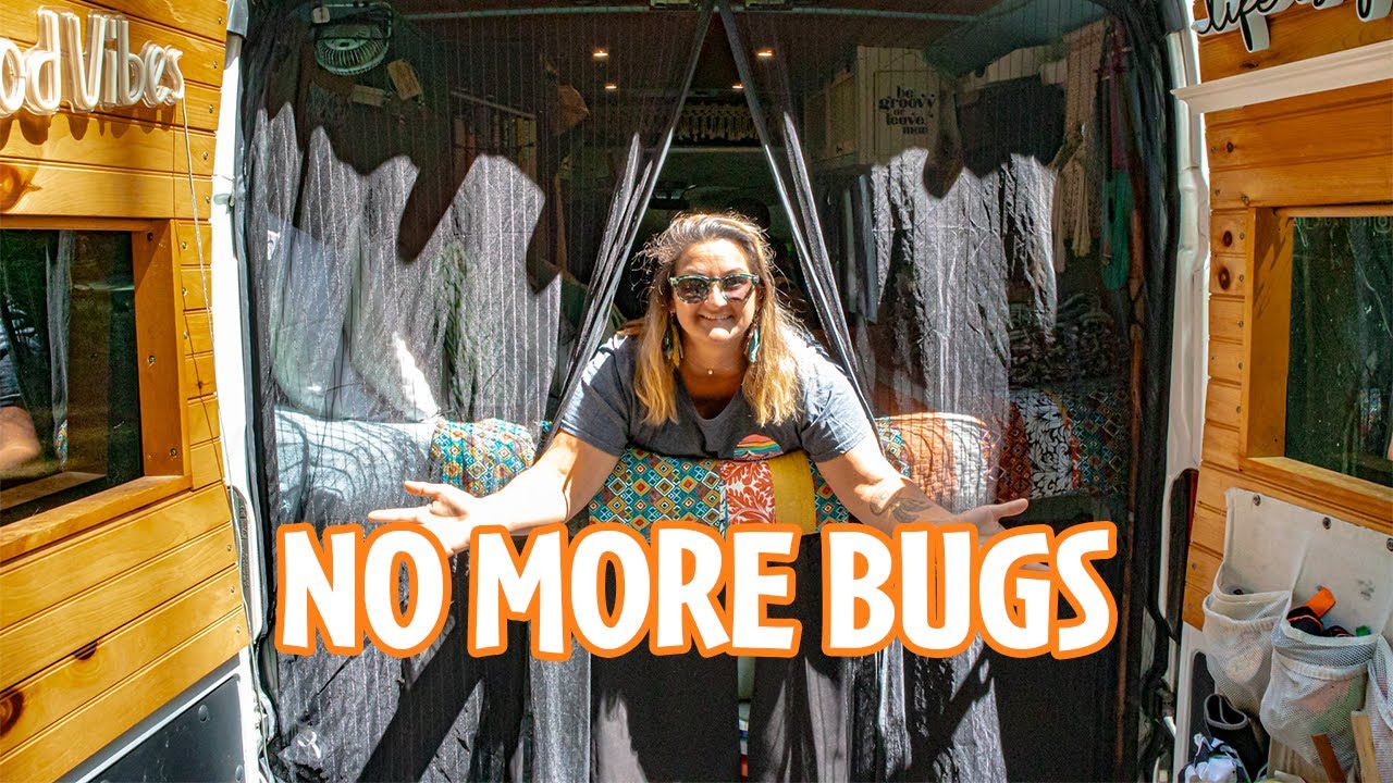 Inexpensive DIY VAN LIFE Bug Screen For Ram ProMaster 2500 - YouTube