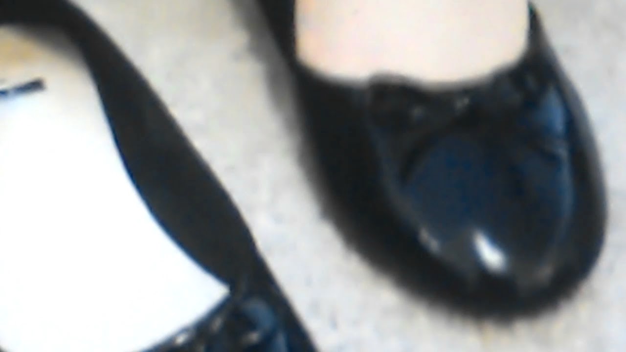 Black Shiny Patent Leather Ballet Flats 2 - YouTube