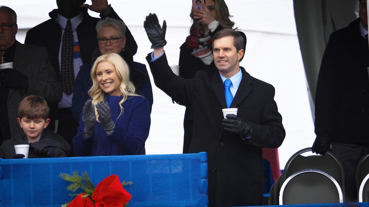 Gov. Andy Beshear watches inaugural parade prior to public swearing-in ...