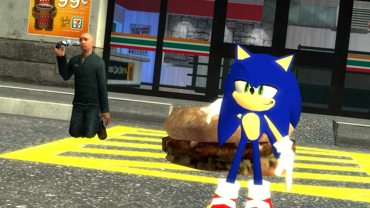 [gmod] Sonic and the quest for the epic burger(s) at 7/11!!!! - YouTube