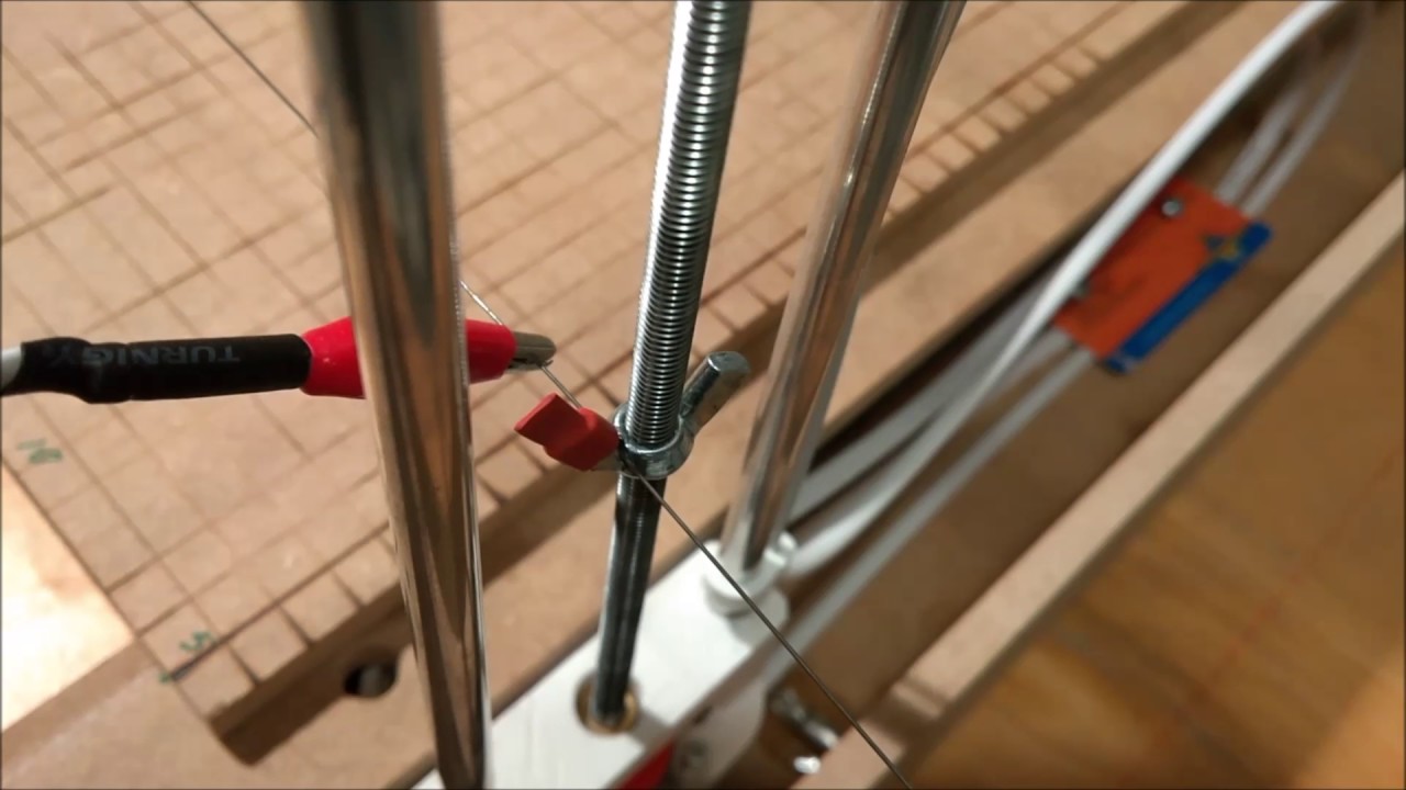 Hysteresis test Hotwire Foam Cutter vertical axis - YouTube