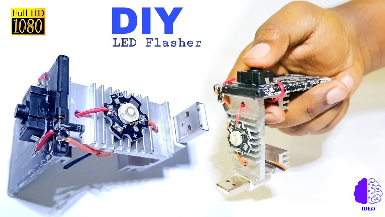 DIY : Super Bright rechargeable LED Flasher - YouTube