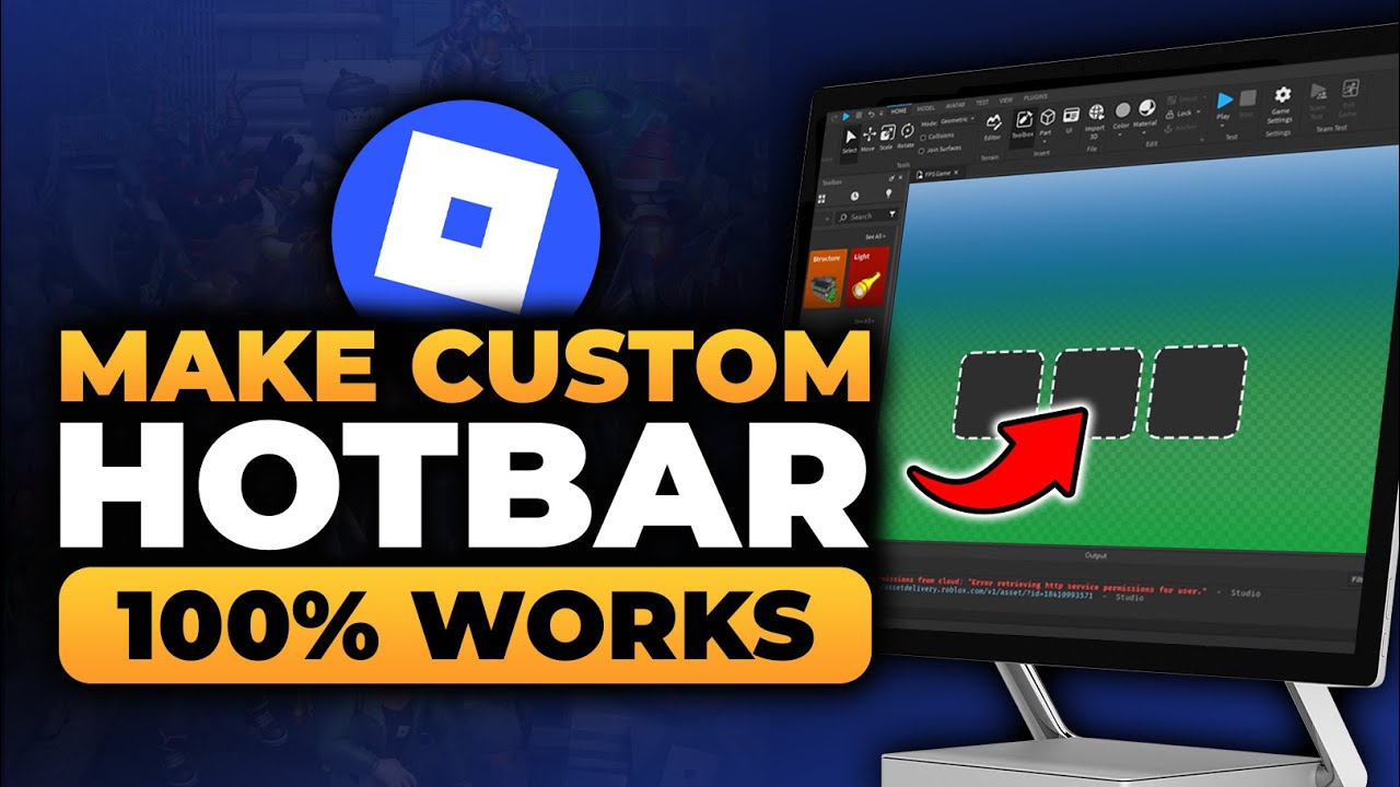 Custom Hotbar Roblox Studio (FAST & EASY) | How To Make a Custom Hotbar ...