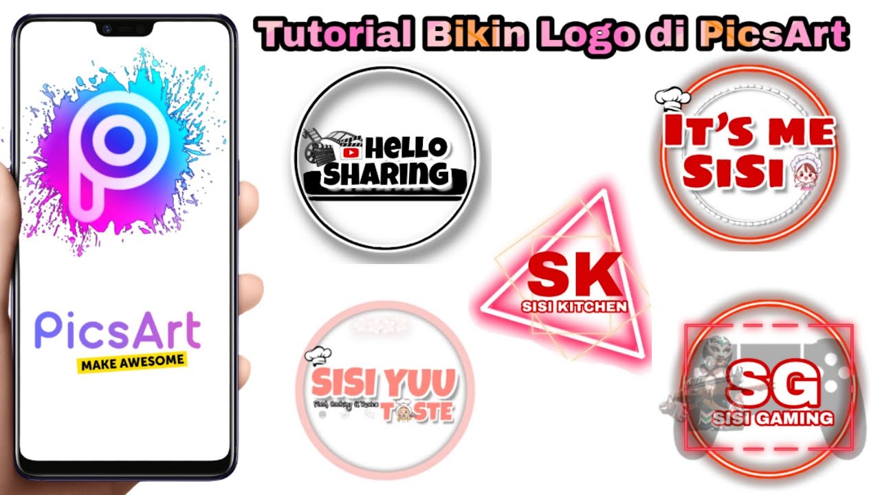 Cara Membuat Logo di PicsArt Gratis | Tutorial Membuat Logo Di HP ...