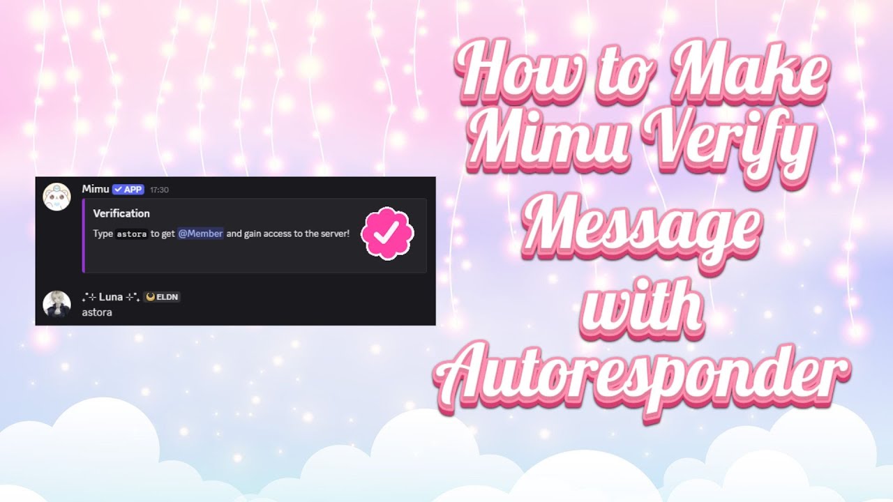 How to Make Mimu Verify Message with Autoresponder | Discord Tutorial ...