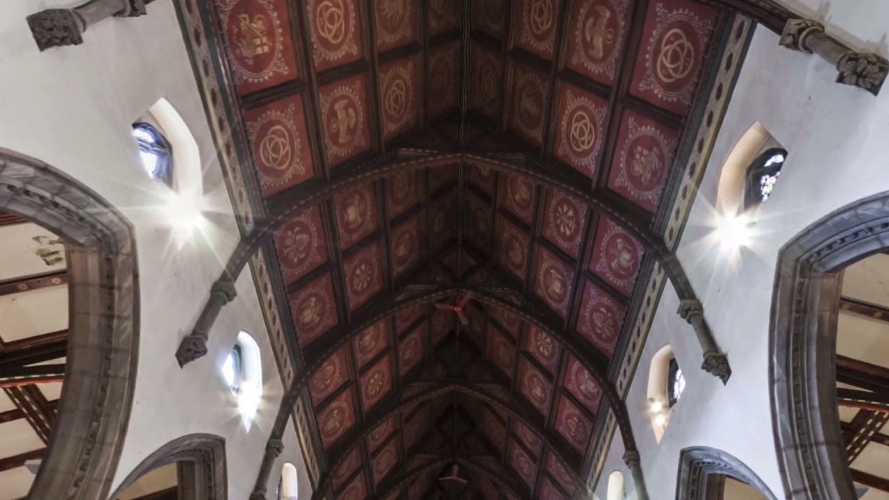 3D view of New fan industrials 140 cm ceiling fans in a church - YouTube