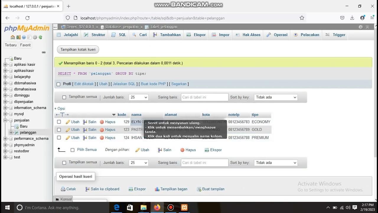 UAS database administrator - YouTube