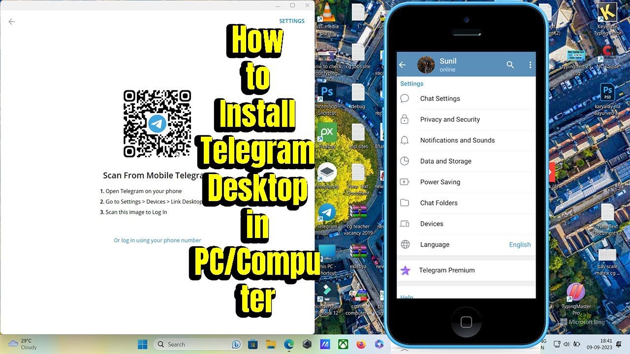 मोबाइल टेलीग्राम अकाउंट को कंप्यूटर में टेलीग्राम डेस्कटॉप से कैसे ...