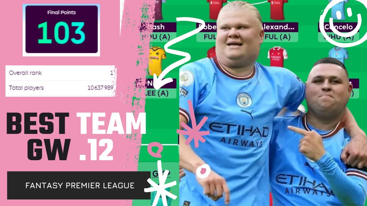 FPL BEST TEAM FOR GAMEWEEK 12 /FANTASY PREMIER LEAGUE . - YouTube