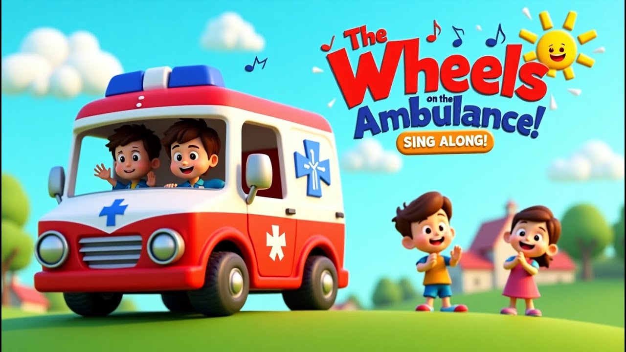 🚑 The Wheels on the Ambulance Go Round and Round | Kids' Nursery Rhyme ...