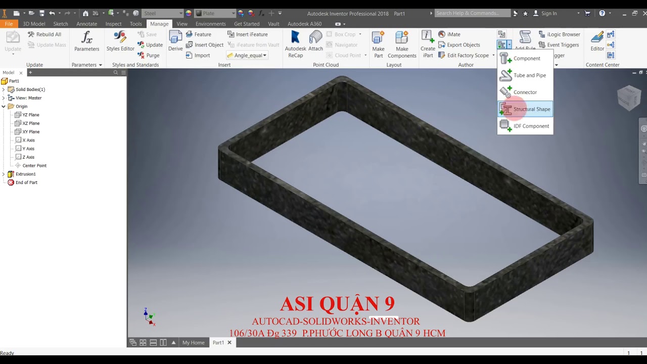 inventor weldment - YouTube