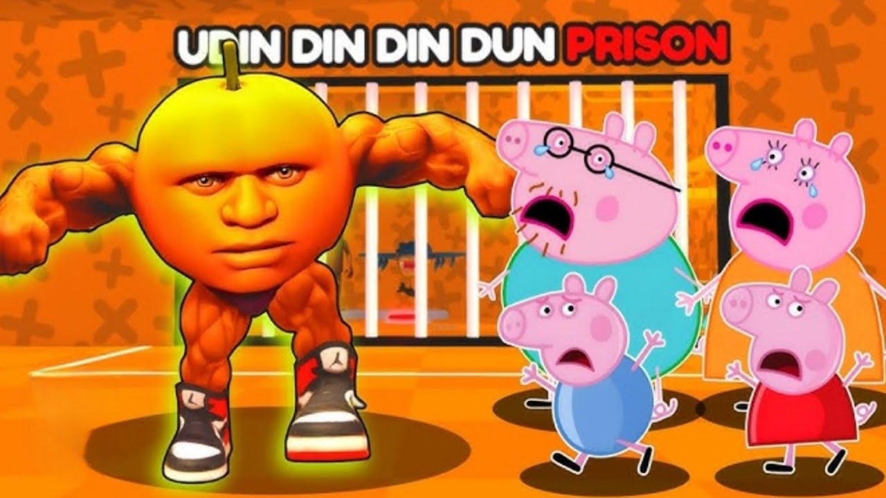 Roblox udin din dun prison escape but peppa family lock in prison help ...