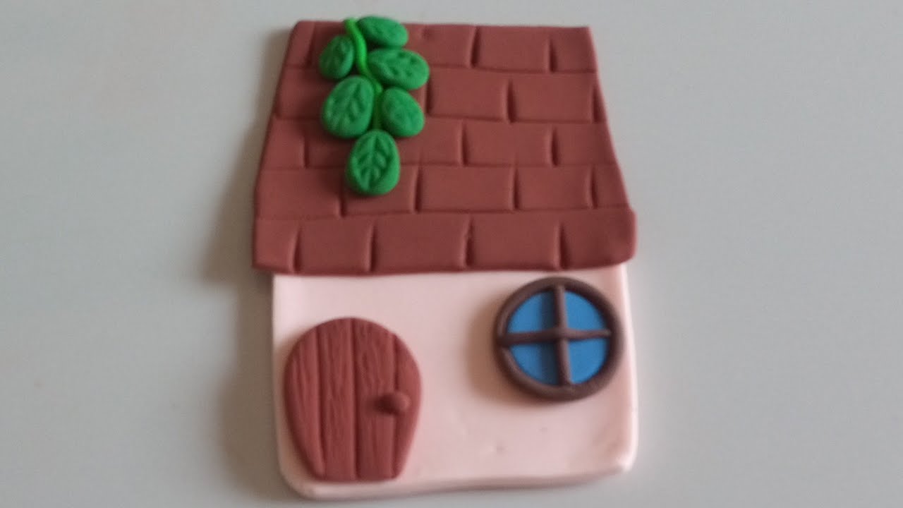 how to make a clay art House clay with me- /Easy model crafts tutorial ...
