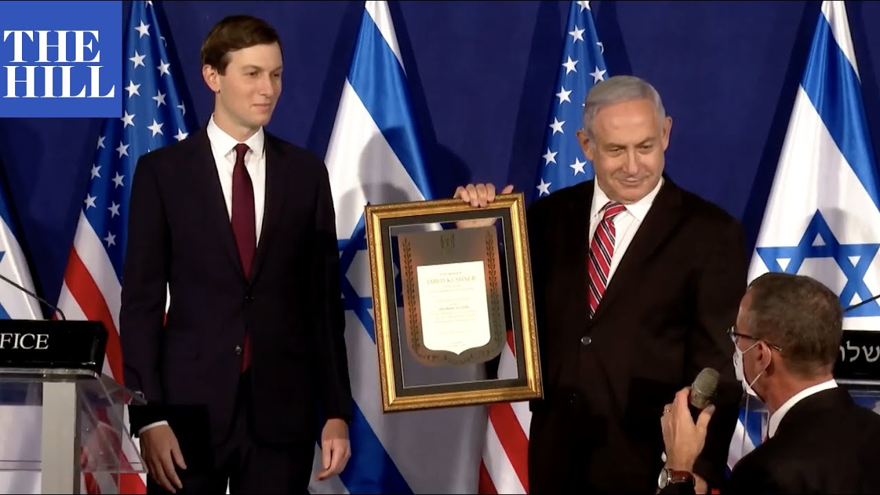 Netanyahu gives Jared Kushner an award - YouTube