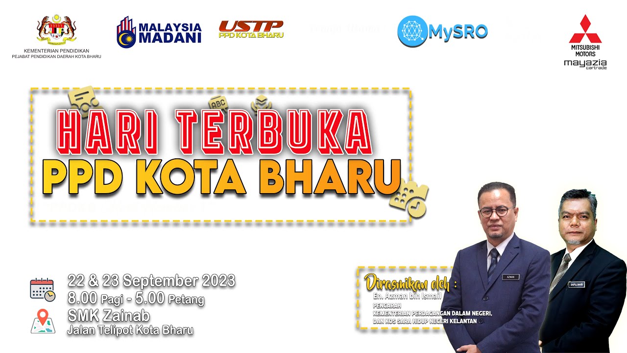 MAJLIS PERASMIAN HARI TERBUKA PPD KOTA BHARU 2023 - SABTU (23 SEPT 2023) - YouTube