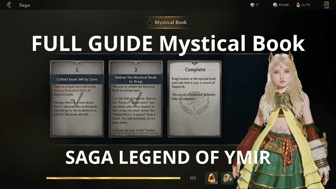 Mystical Book Saga Legend of Ymir Full Guide - Collect book left by ...