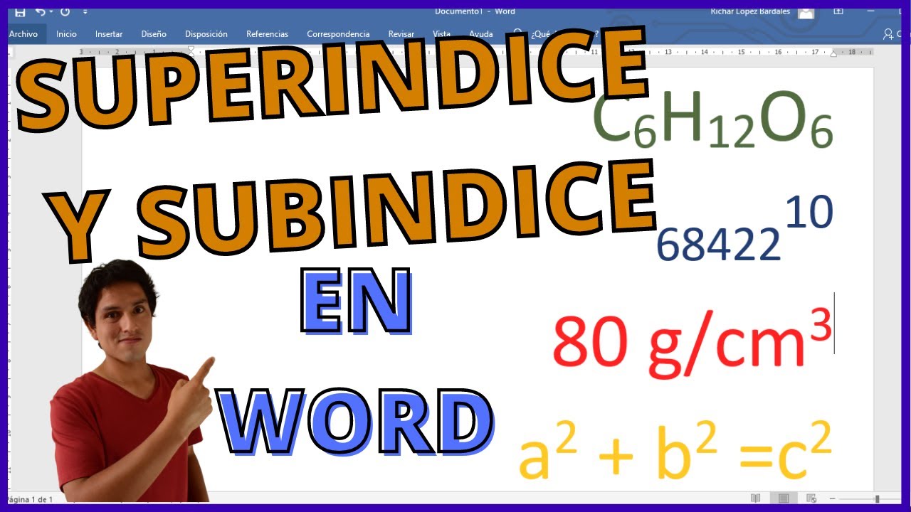 💥SUBINDICE Y SUPERINDICE EN WORD - Facilisimo 😎 - YouTube