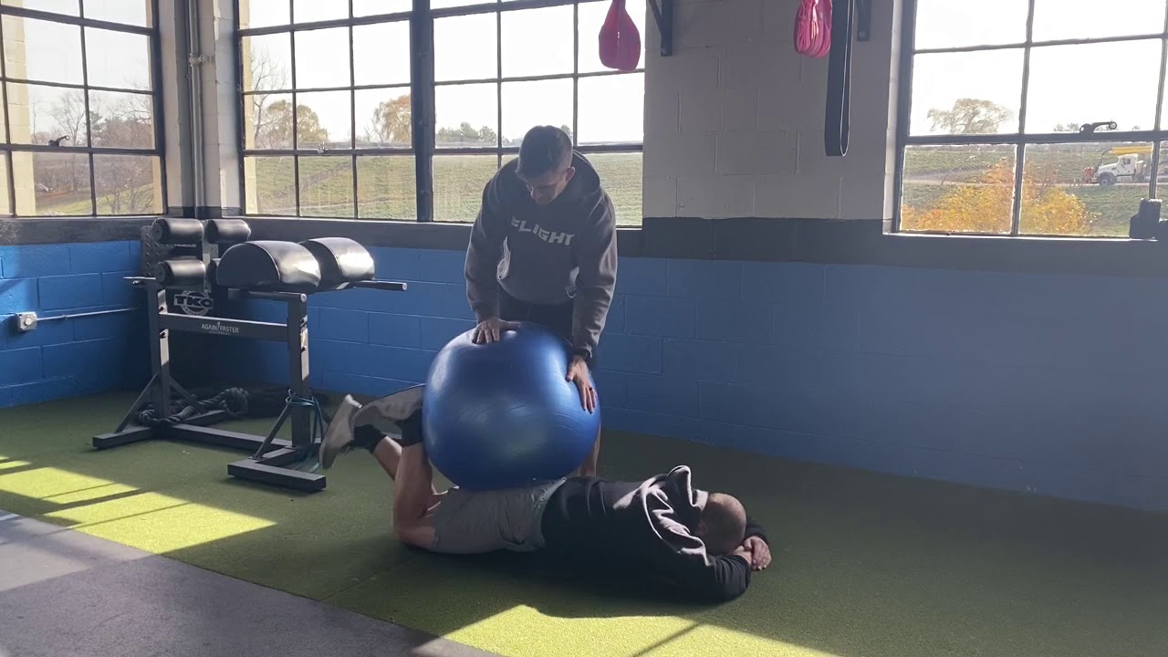 Prone Stability Ball Hamstring Tantrum - YouTube