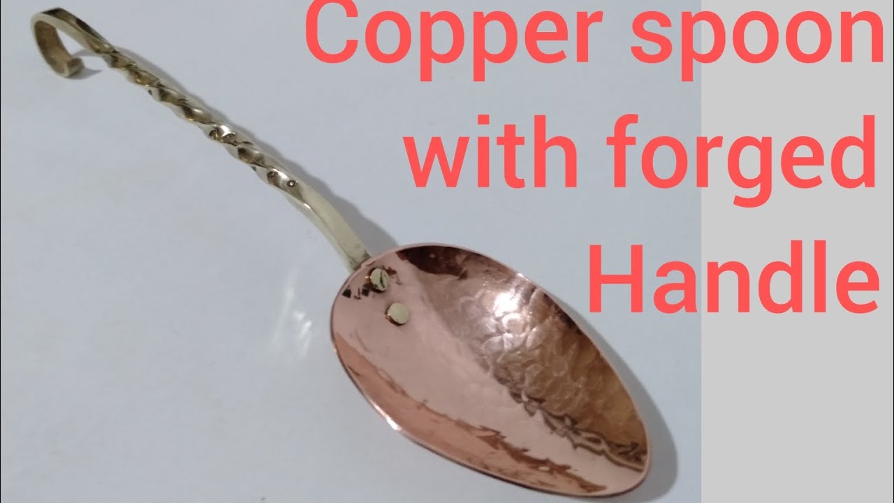 How to make a copper spoon with brass handle - YouTube