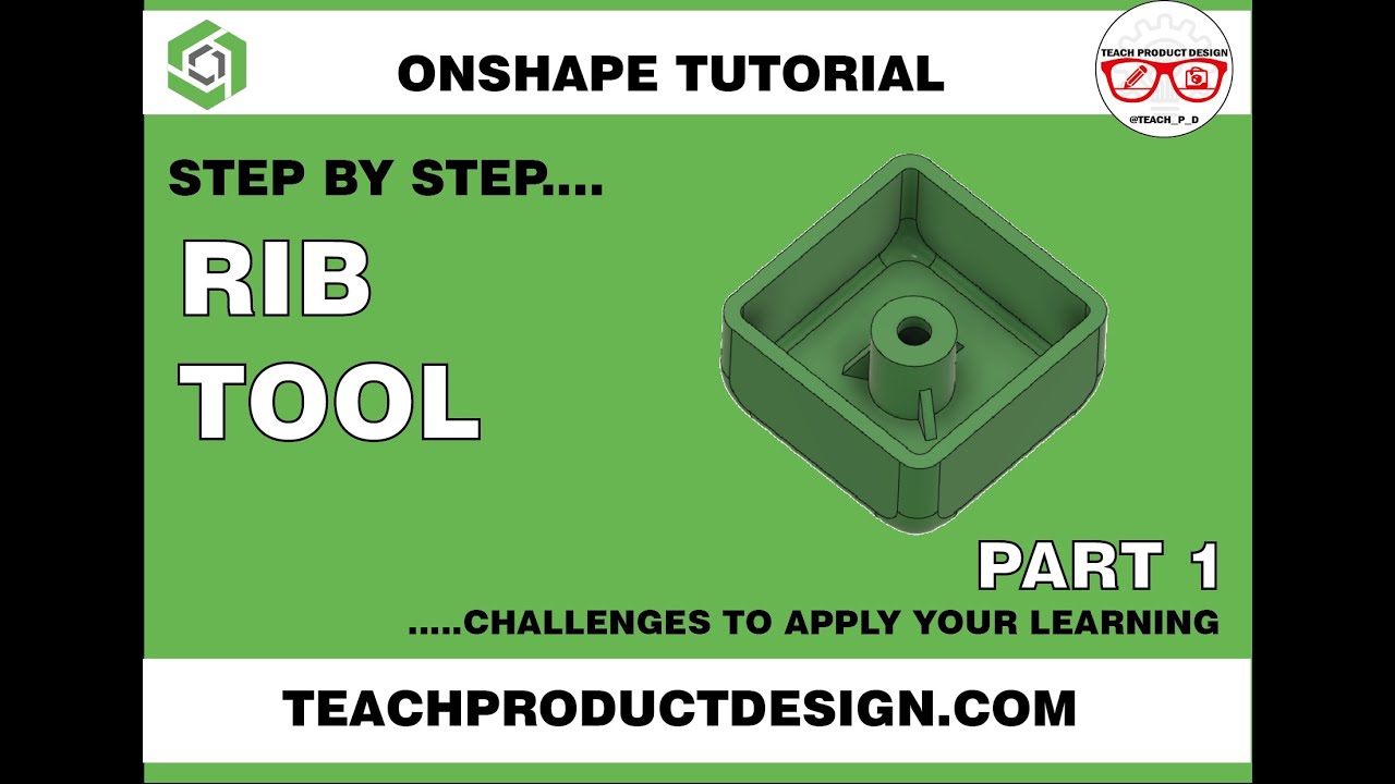 Onshape Tutorial- How to create a simple RIB feature. Step by step ...