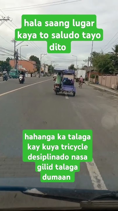 #short#hala saang lugar kaya to saludo tayo kay kuya tricycle desiplinado nasa gilid talaga ...
