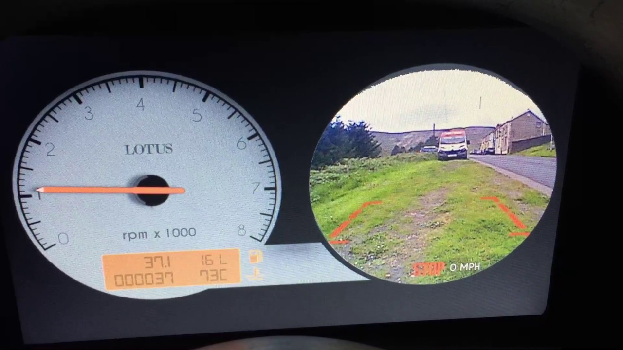 LCD Cluster video input rear view camera - YouTube