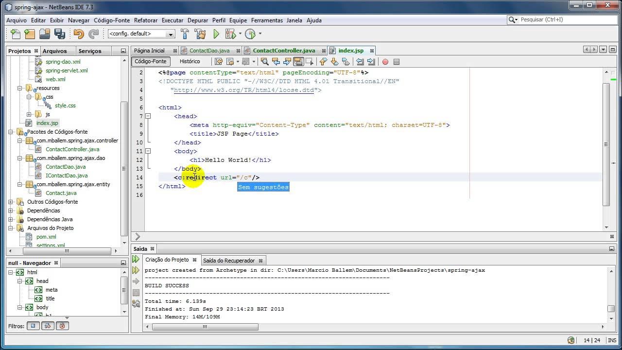 Spring MVC & Ajax JQuery - Parte 3 (Página JSP) - YouTube