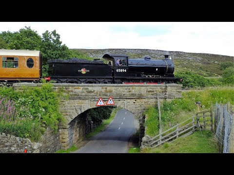 J27 steam locomotive , 65894 , on the North Yorkshire Moors Railway ...