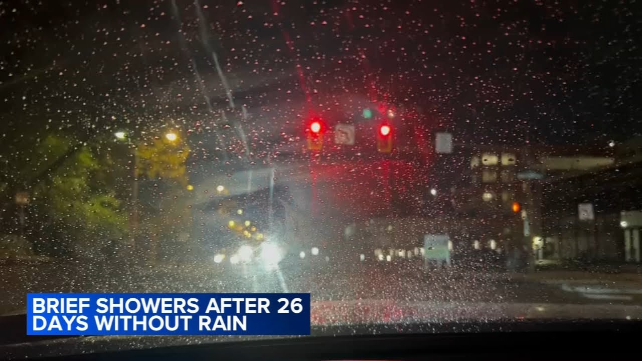 Philadelphia sees sprinkle of rain after 26 days without rain - YouTube