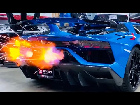 Crazy Lamborghini Aventador SVJ Spitting Flames 🔥 - YouTube