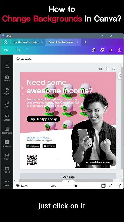 How to Change backgrounds in canva | Easy Canva Tips | Canva Tutorials ...