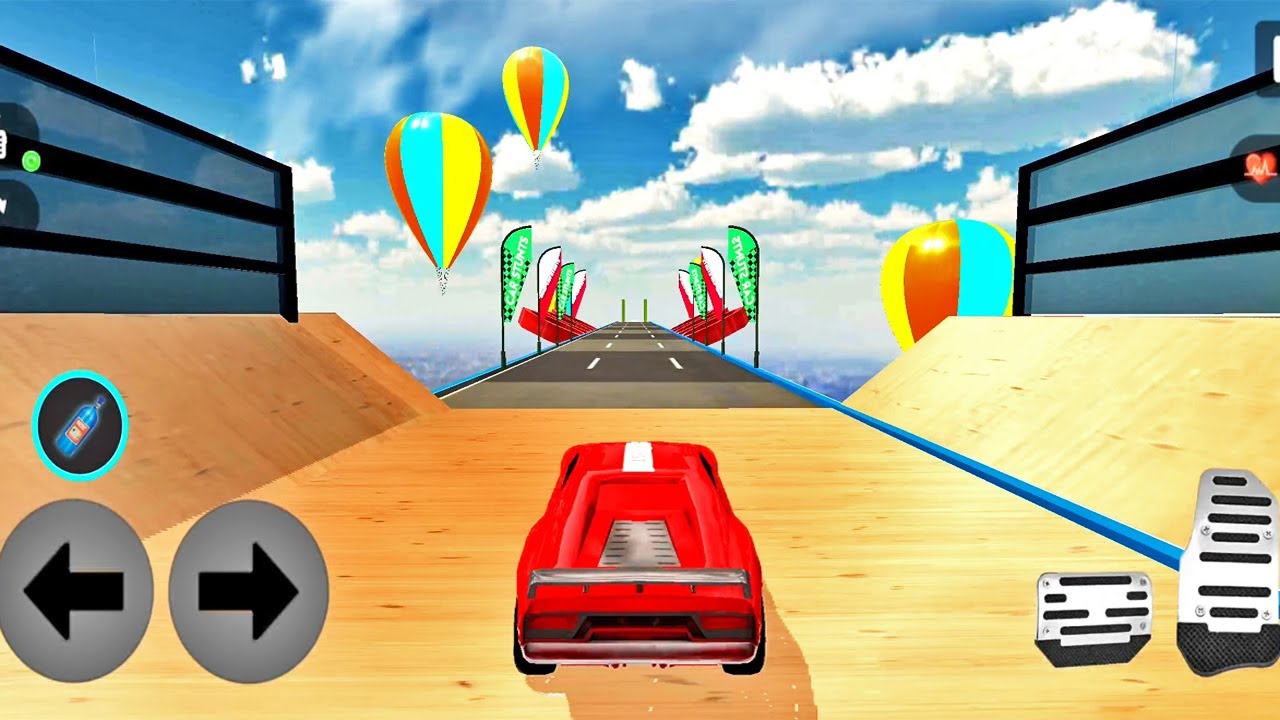 Super Motor Car Ramp Racing Game | Red Car Racing Game | Super Car ...