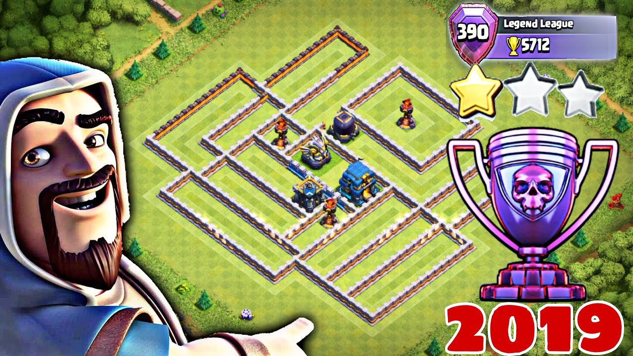 TH12 STRONG DEFENSIVE LEGEND BASE WITH REPLAYS | TH12 BEST TROPHY PUSH ...